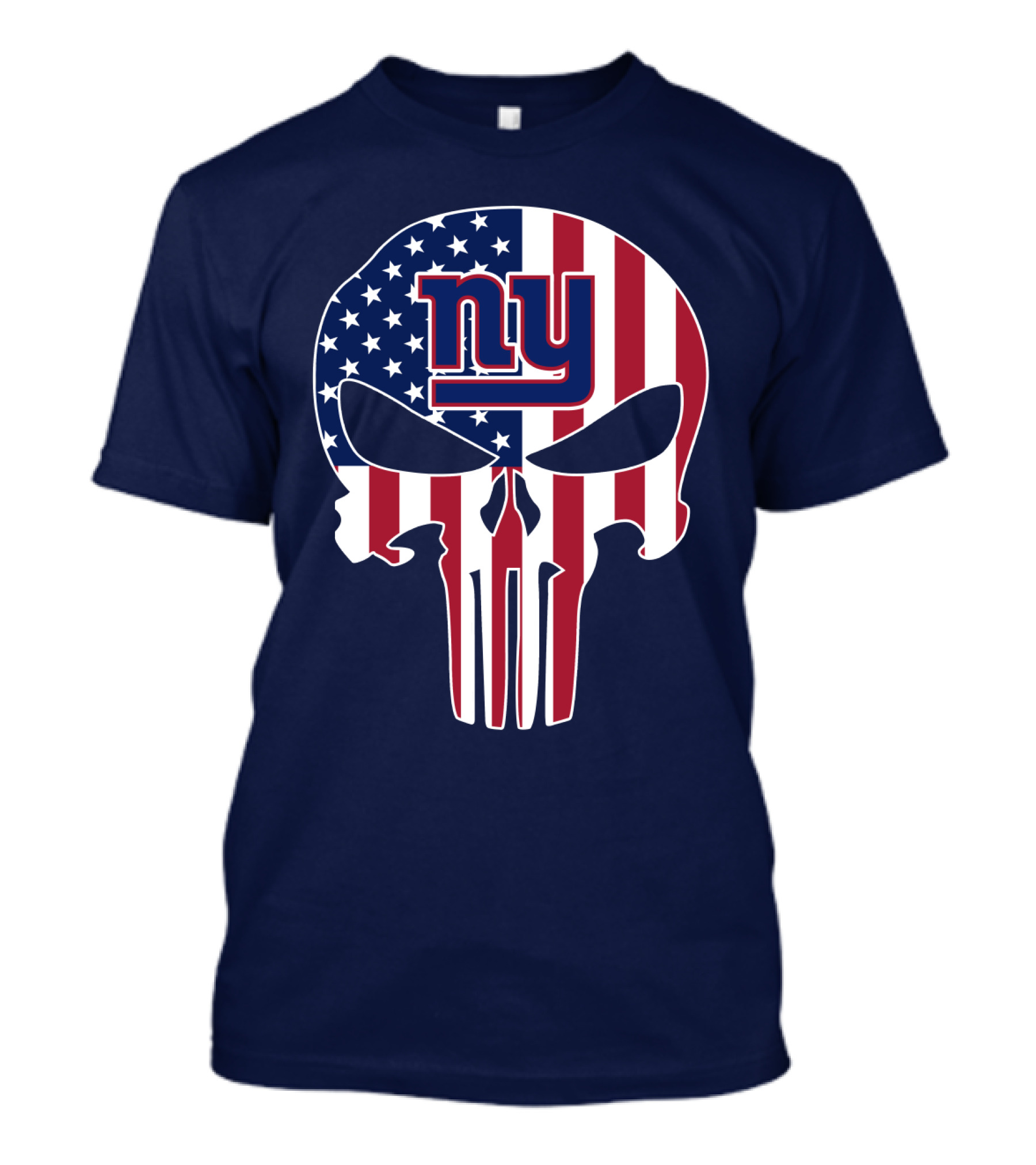 Ny Giants American Flag Punisher Skull T-Shirt