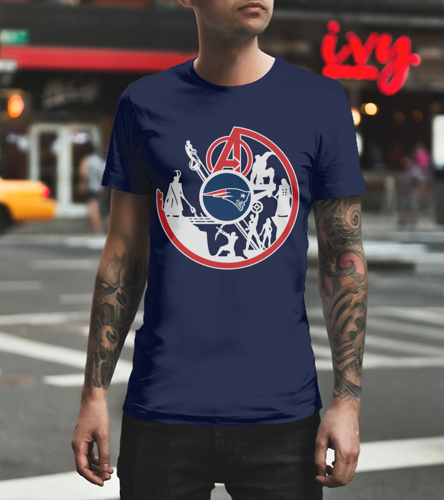 New England Patriots Avengers Crossover T-Shirt
