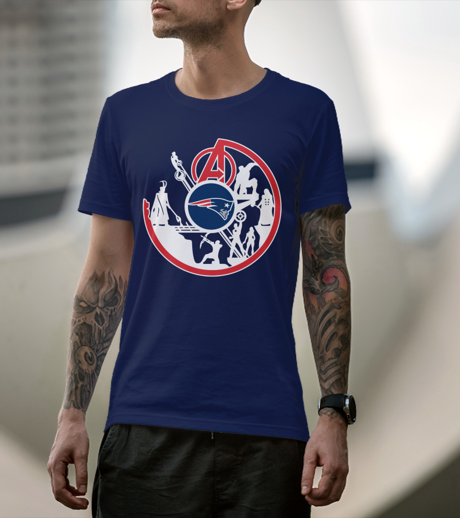 New England Patriots Avengers Crossover T-Shirt