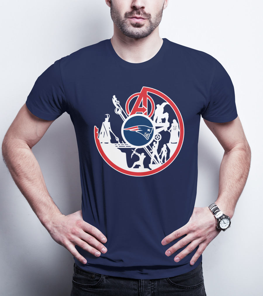 New England Patriots Avengers Crossover T-Shirt