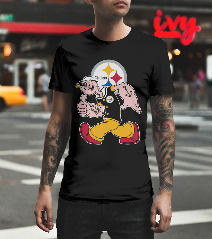 Steelers Popeye My Story Begins T-Shirt