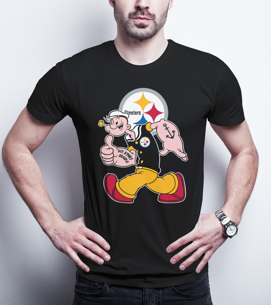 Steelers Popeye My Story Begins T-Shirt