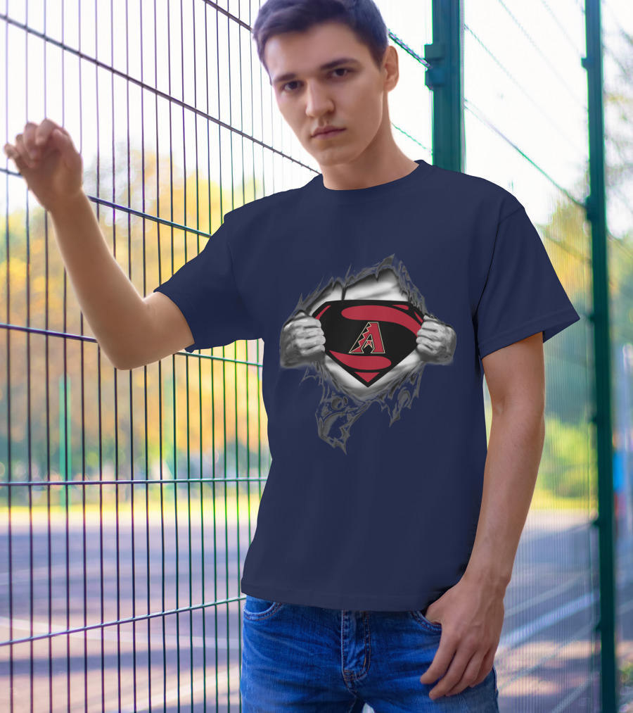 Arizona Diamondbacks Superhero Logo Burst T-Shirt