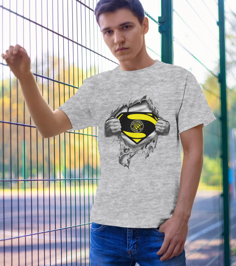 Columbus Crew Sc Superman Emblem Soccer T-Shirt