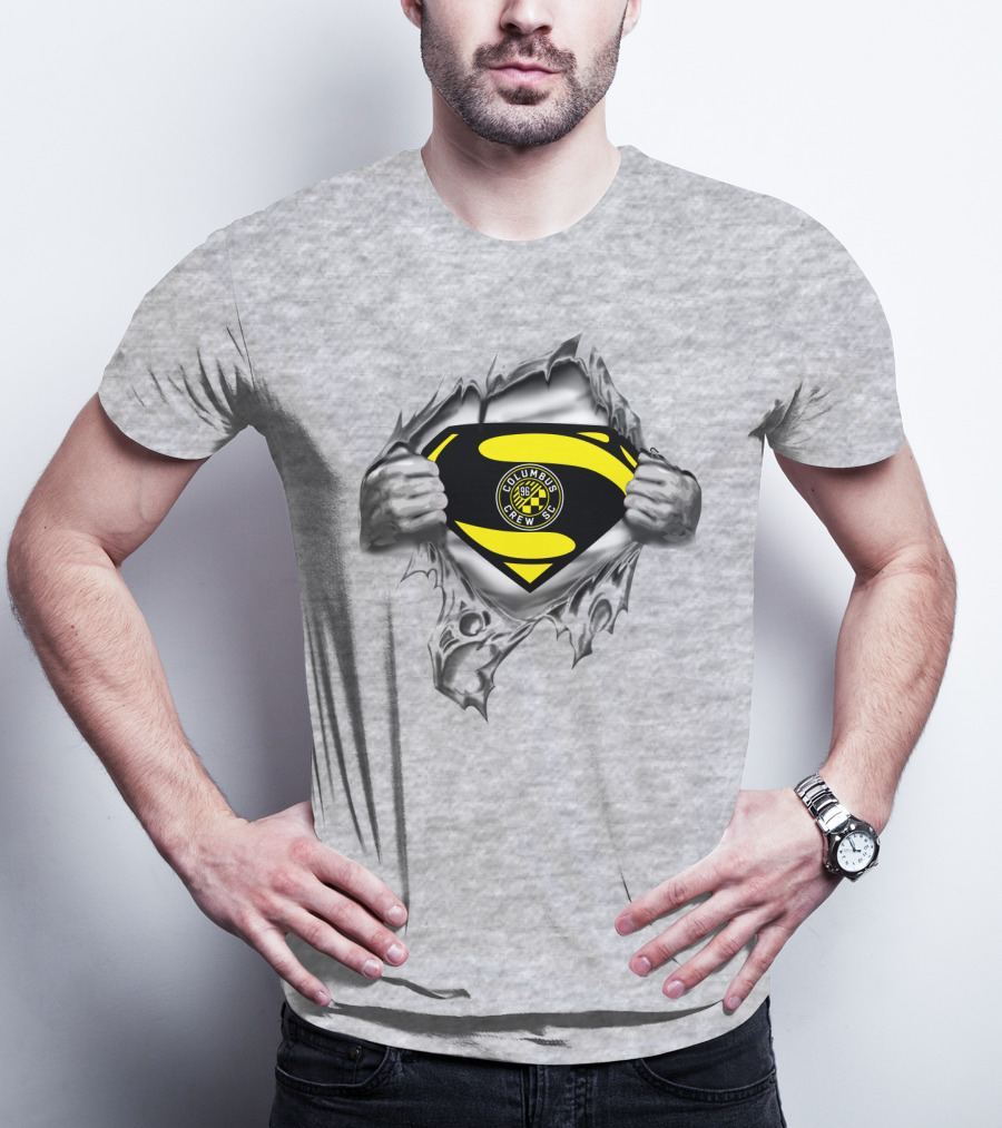 Columbus Crew Sc Superman Emblem Soccer T-Shirt