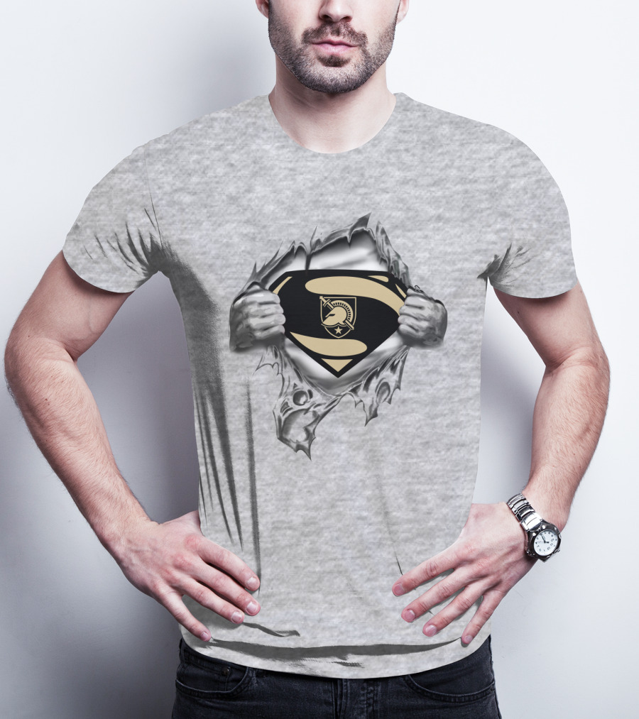 Army Black Knights Superman Logo Burst Through T-Shirt