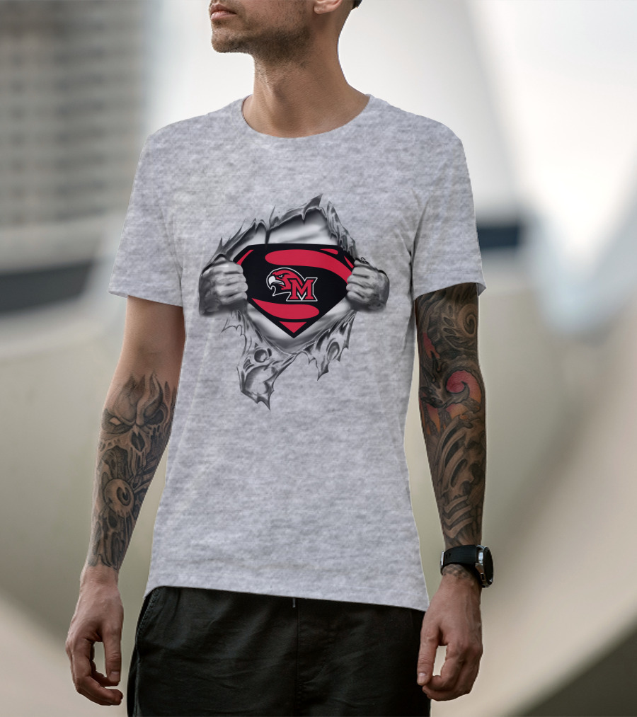 Miami Redhawks Superhero Symbol Torn T-Shirt