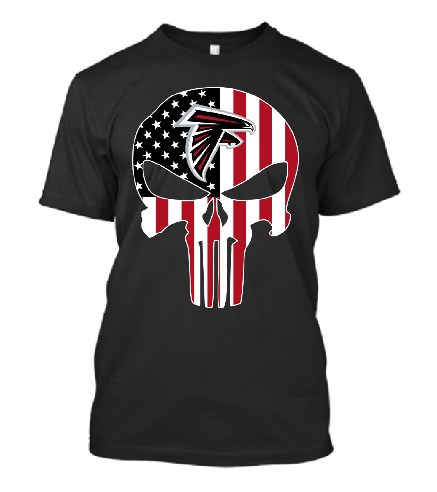 Falcons Skull American Flag T-Shirt