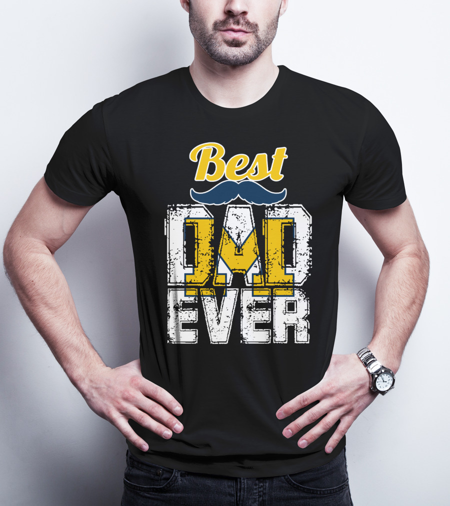 Best Dad Ever Michigan Wolverines T-Shirt