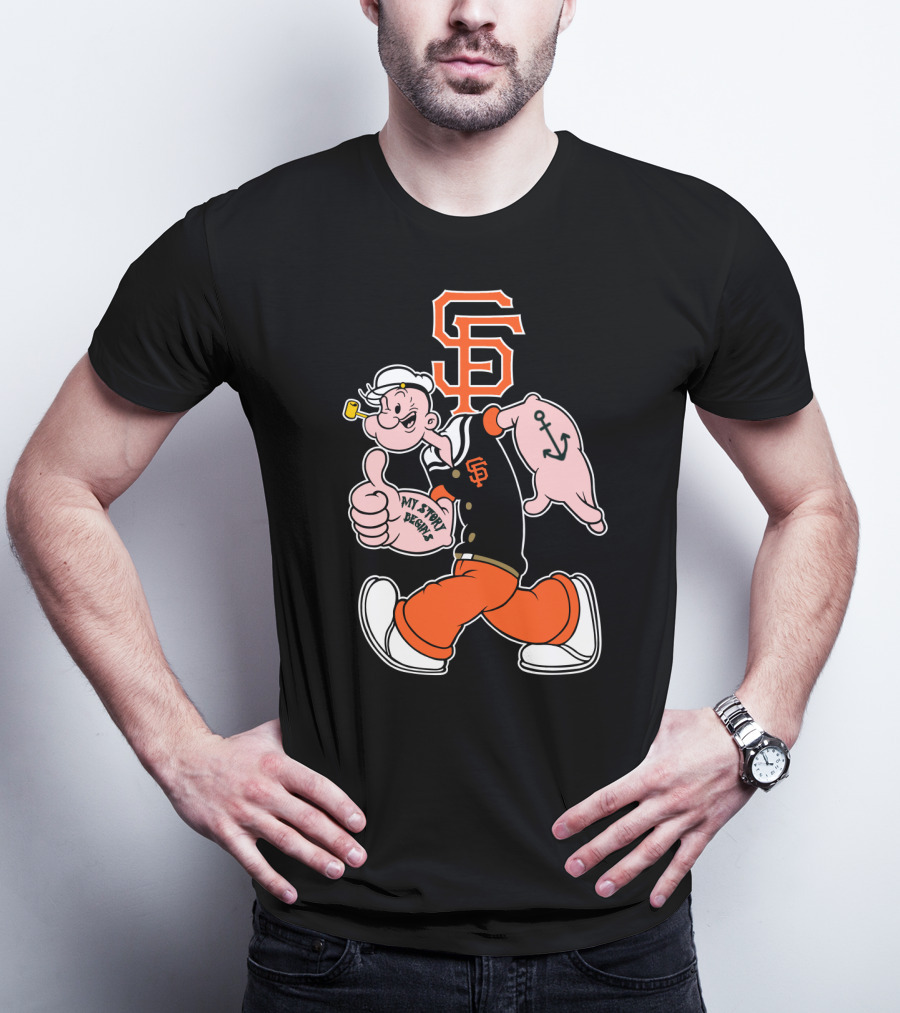 San Francisco Giants Popeye Thumbs Up My Jerry Begins T-Shirt