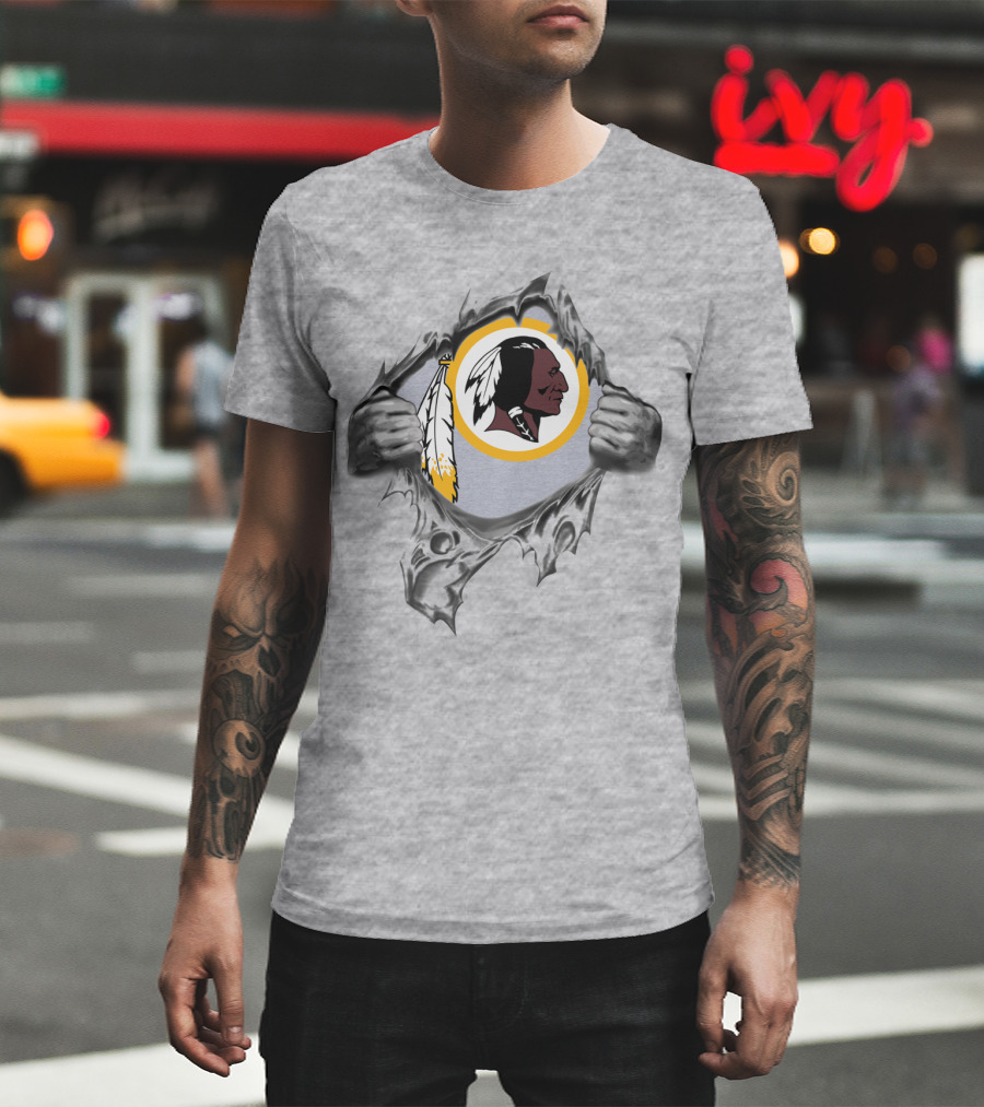 Washington Redskins Ripped Through T-Shirt