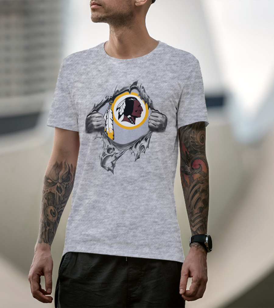 Washington Redskins Ripped Through T-Shirt