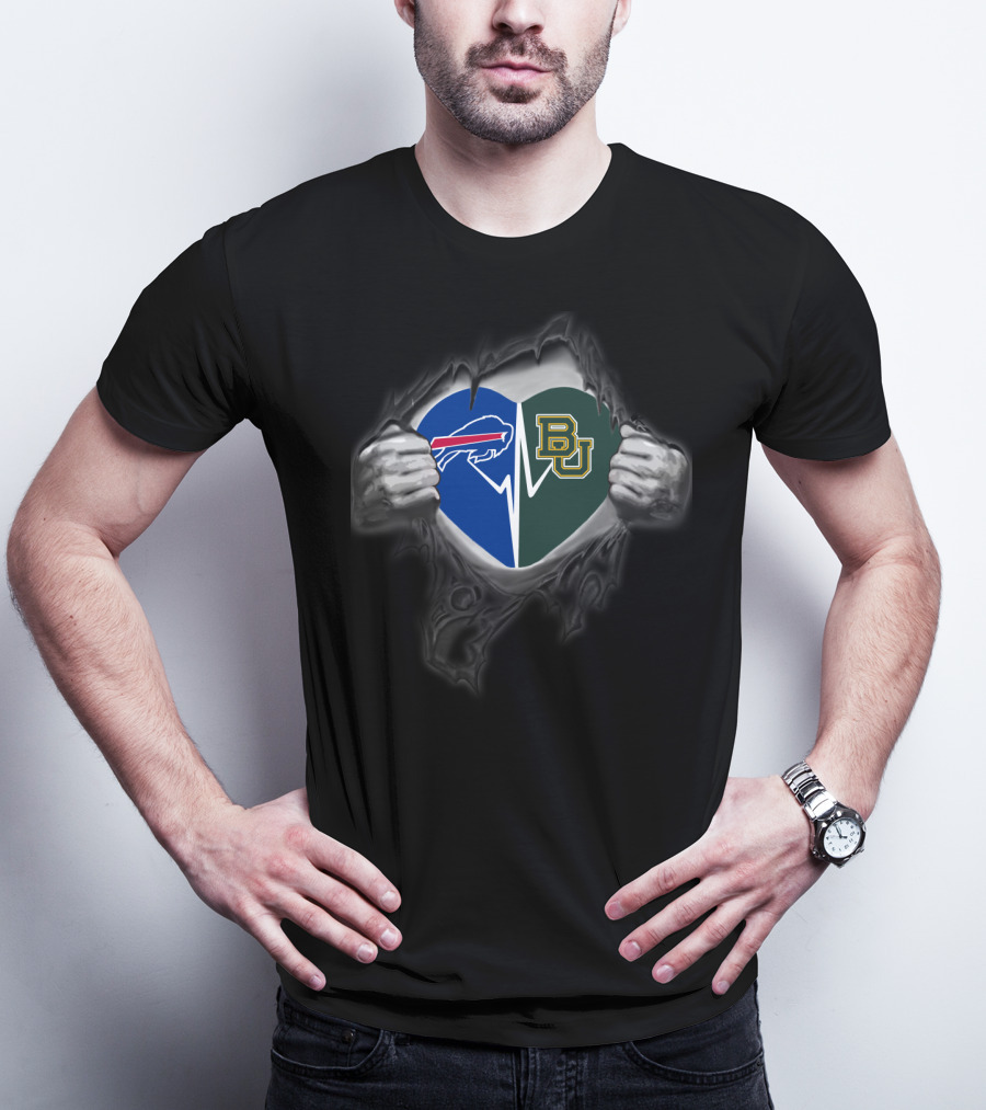 Bills Baylor Bears Heart Combo T-Shirt
