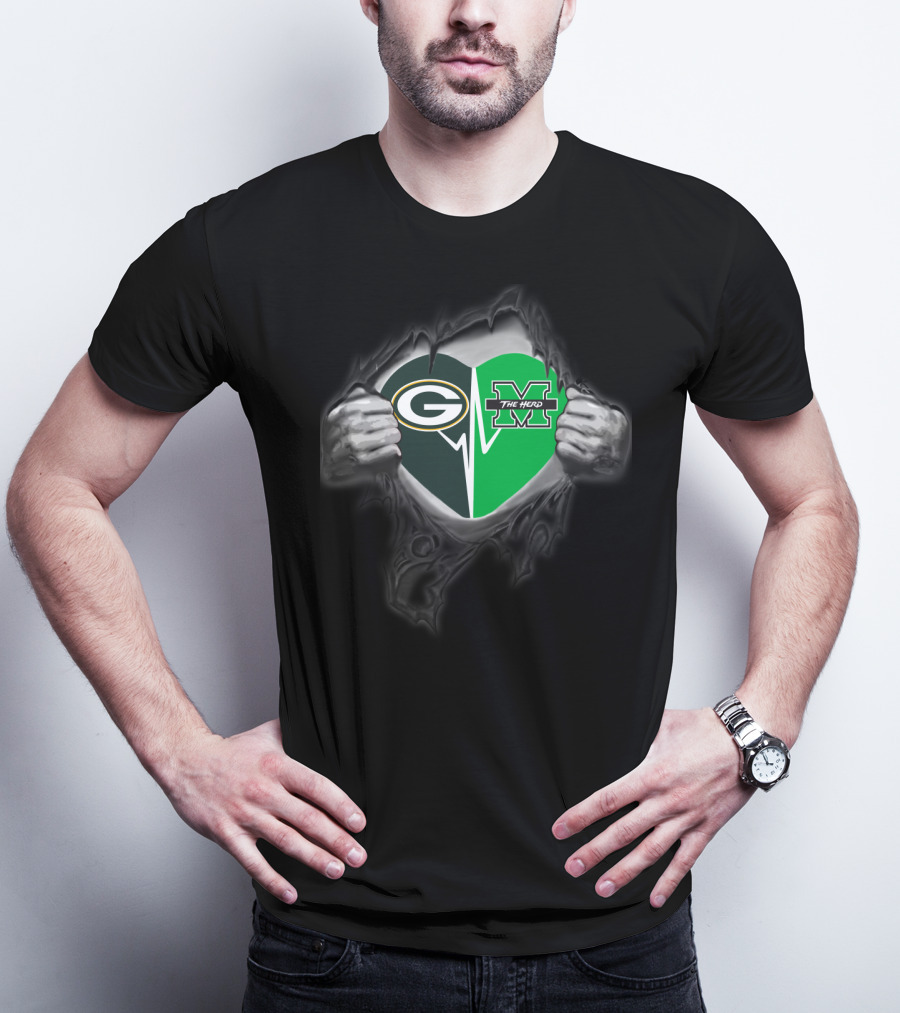 Packers Heartbeat Marshall Thundering Herd T-Shirt
