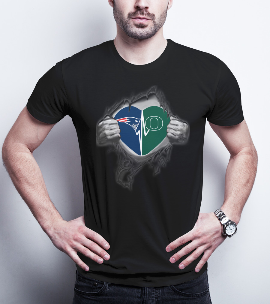 Patriots Heartbeat Oregon Ducks T-Shirt