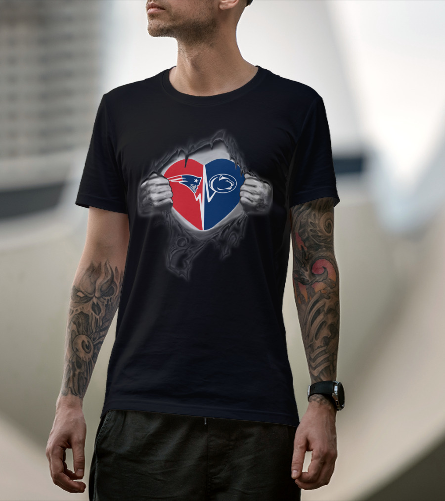 Patriots Penn State Nittany Lions Heart T-Shirt
