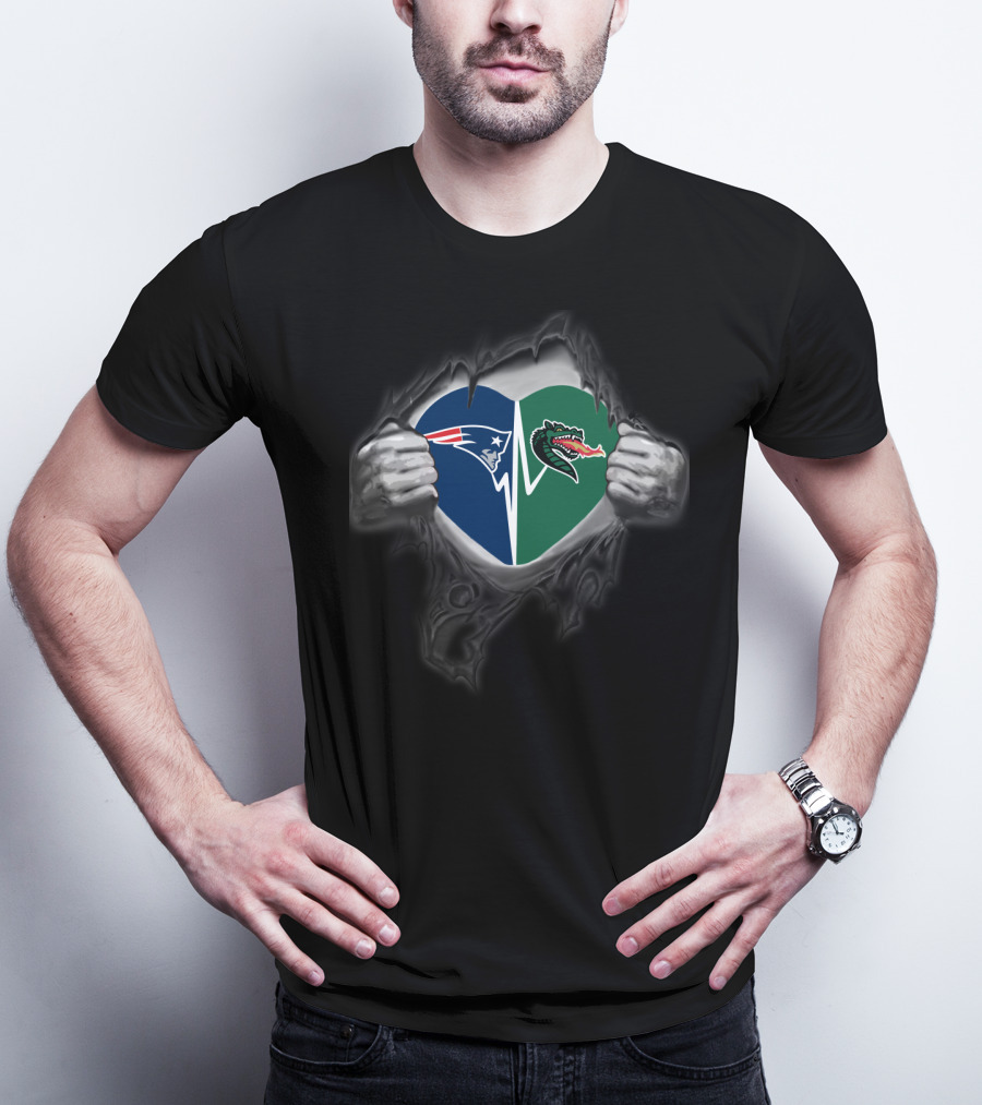 Patriots Uab Blazers Heart Logo Fusion T-Shirt