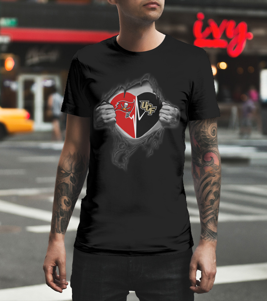 Buccaneers Ucf Knights Heart T-Shirt
