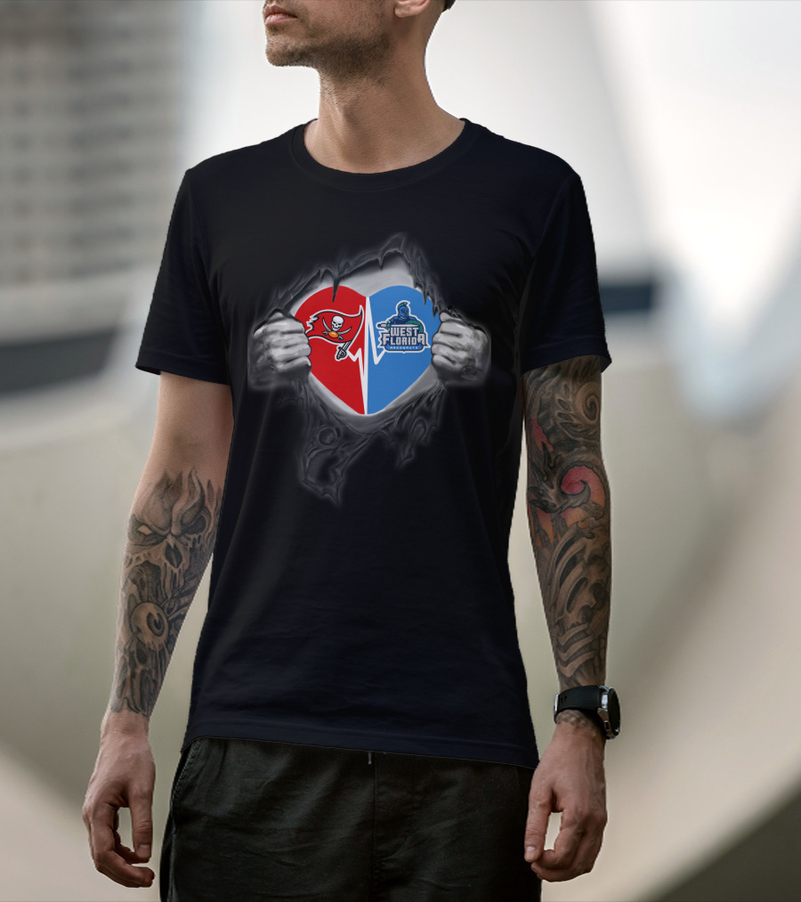 Buccaneers West Florida Argonauts Heart T-Shirt