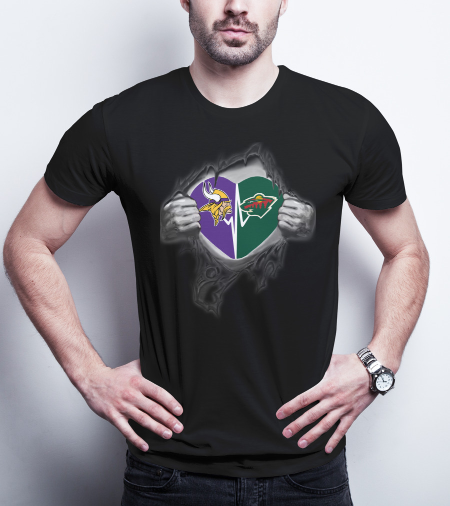 Minnesota Vikings Wild Heart Fan T-Shirt