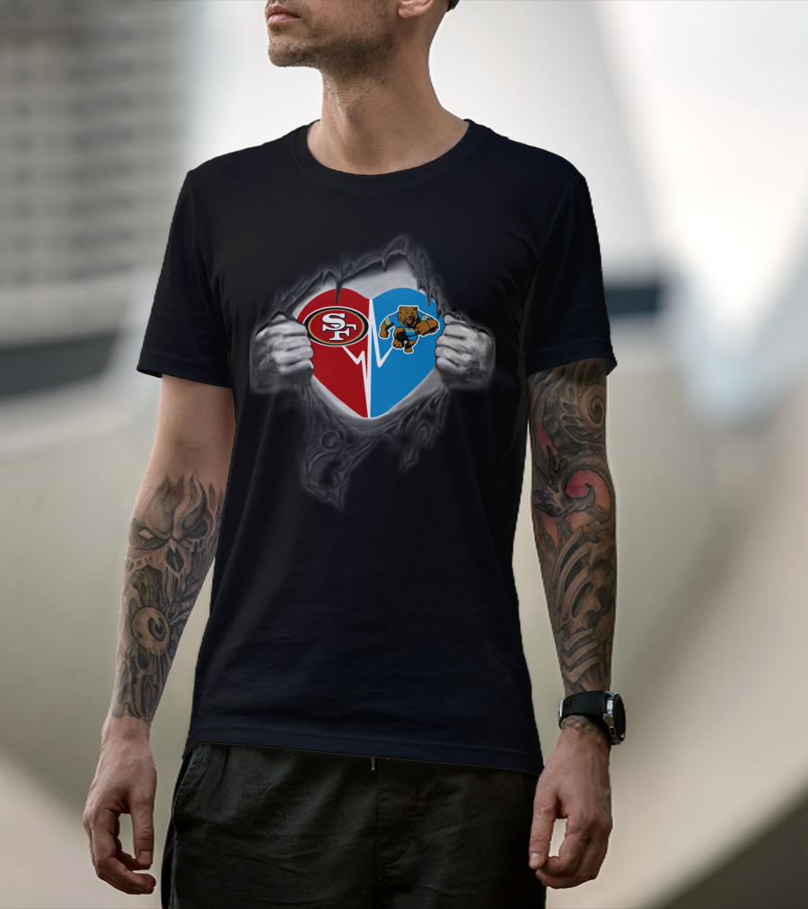 49ers And Ucla Bruins Heart T-Shirt