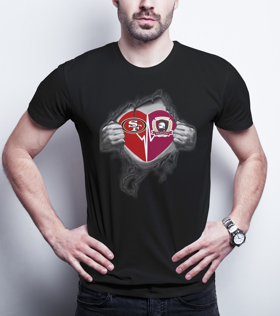 Heart Reveals 49ers Westmont Warriors Football Pride T-Shirt
