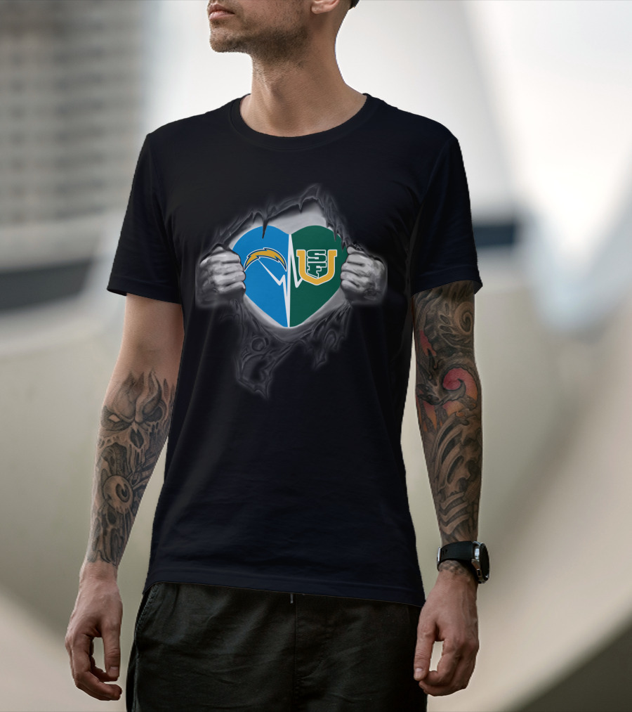 Chargers San Francisco Dons Heart Split T-Shirt