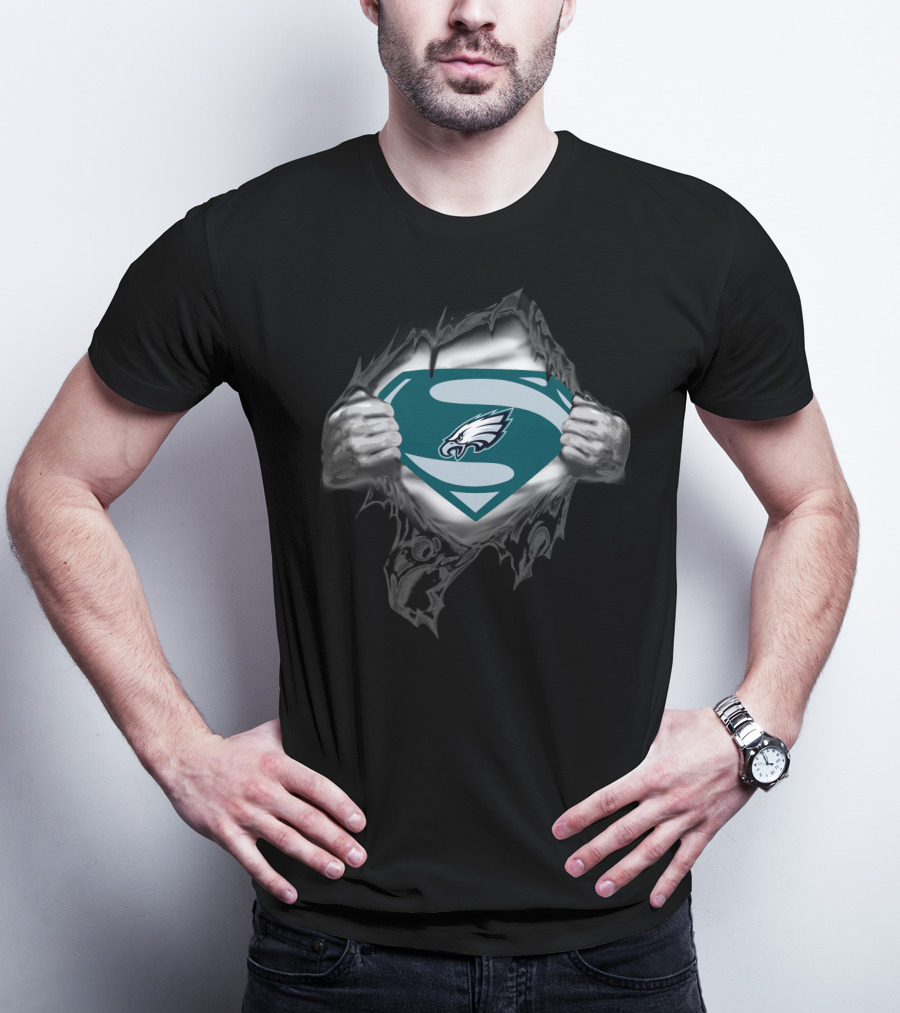 Philadelphia Eagles Logo Superman Style 36 Fan T-Shirt
