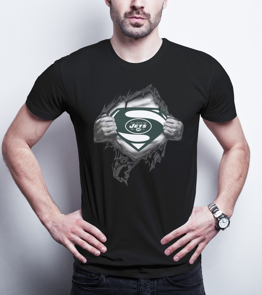 Superhero Style Jets Logo 38 New York Jets T-Shirt