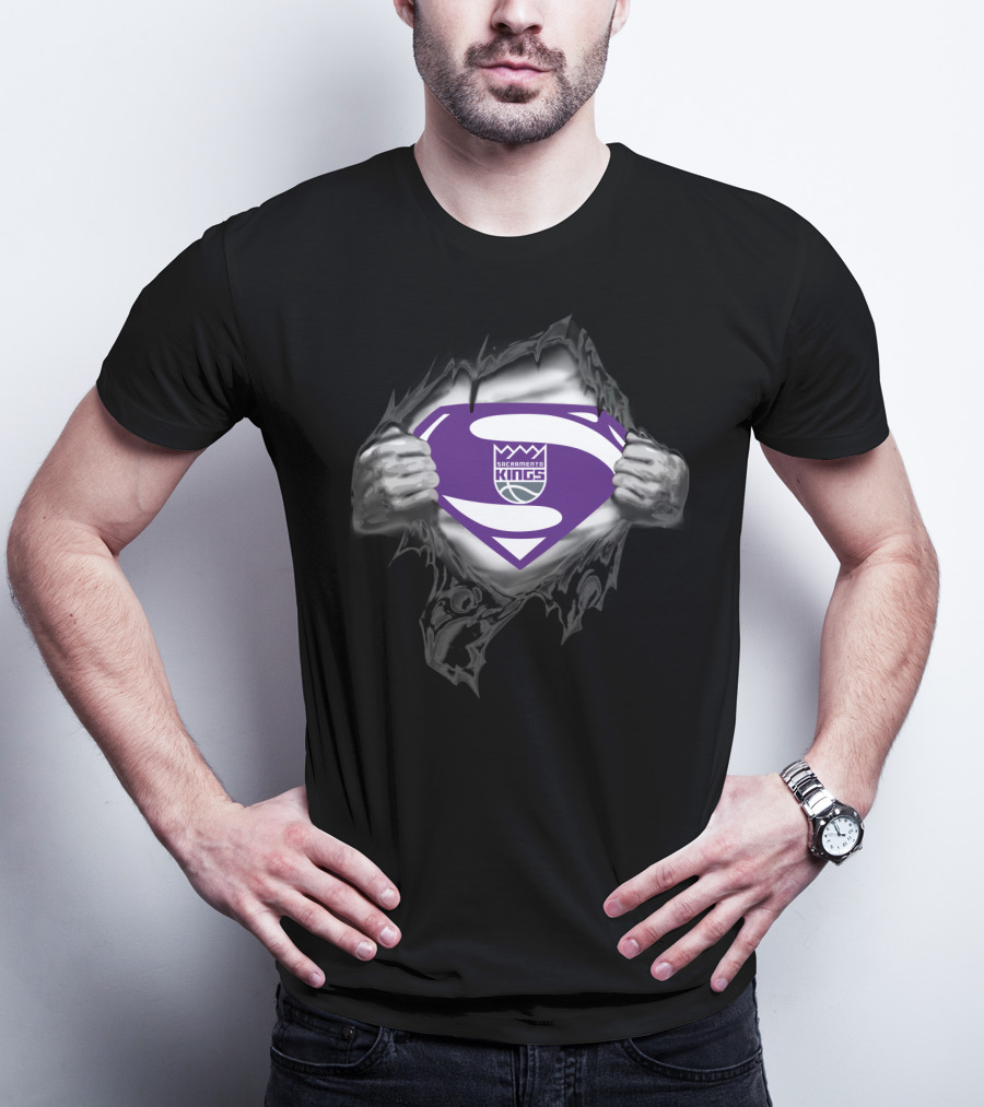 Superman Sacramento Kings Logo Transformation T-Shirt