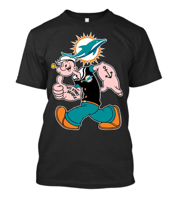 Miami Dolphins Popeye My Story Begins T-Shirt