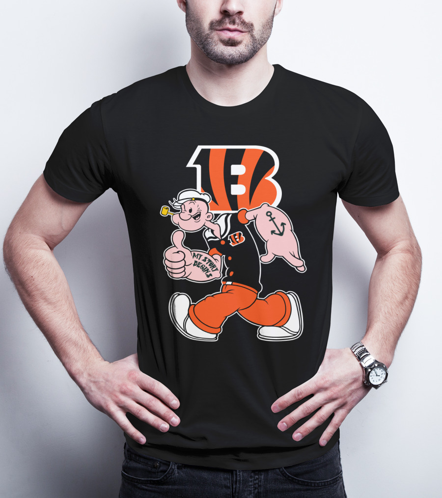 Bengals Popeye My Story Design 26 Cincinnati Bengals T-Shirt