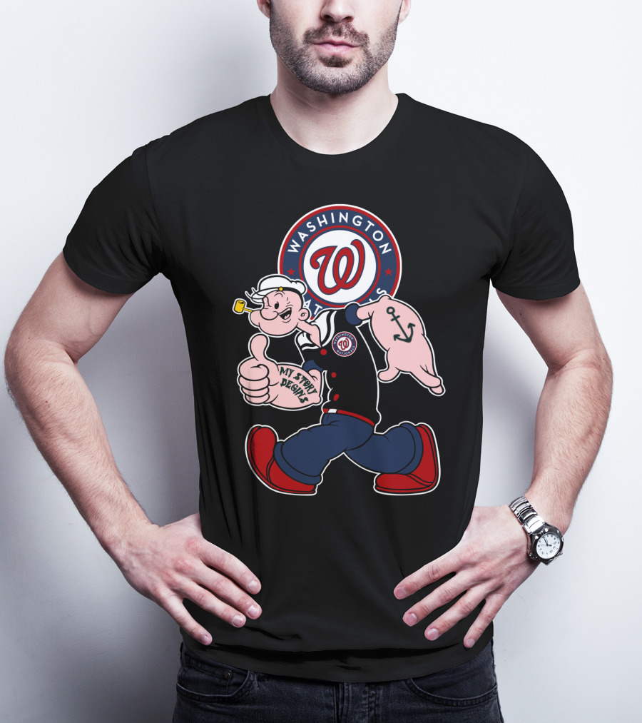 Washington Nationals Popeye My Story Begins T-Shirt