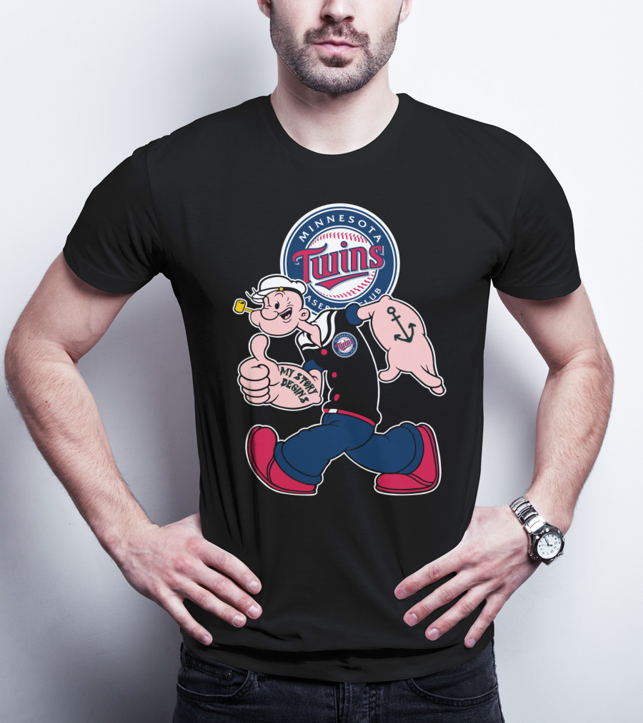 Minnesota Twins Baseball Club Popeye My Story Begins T-Shirt