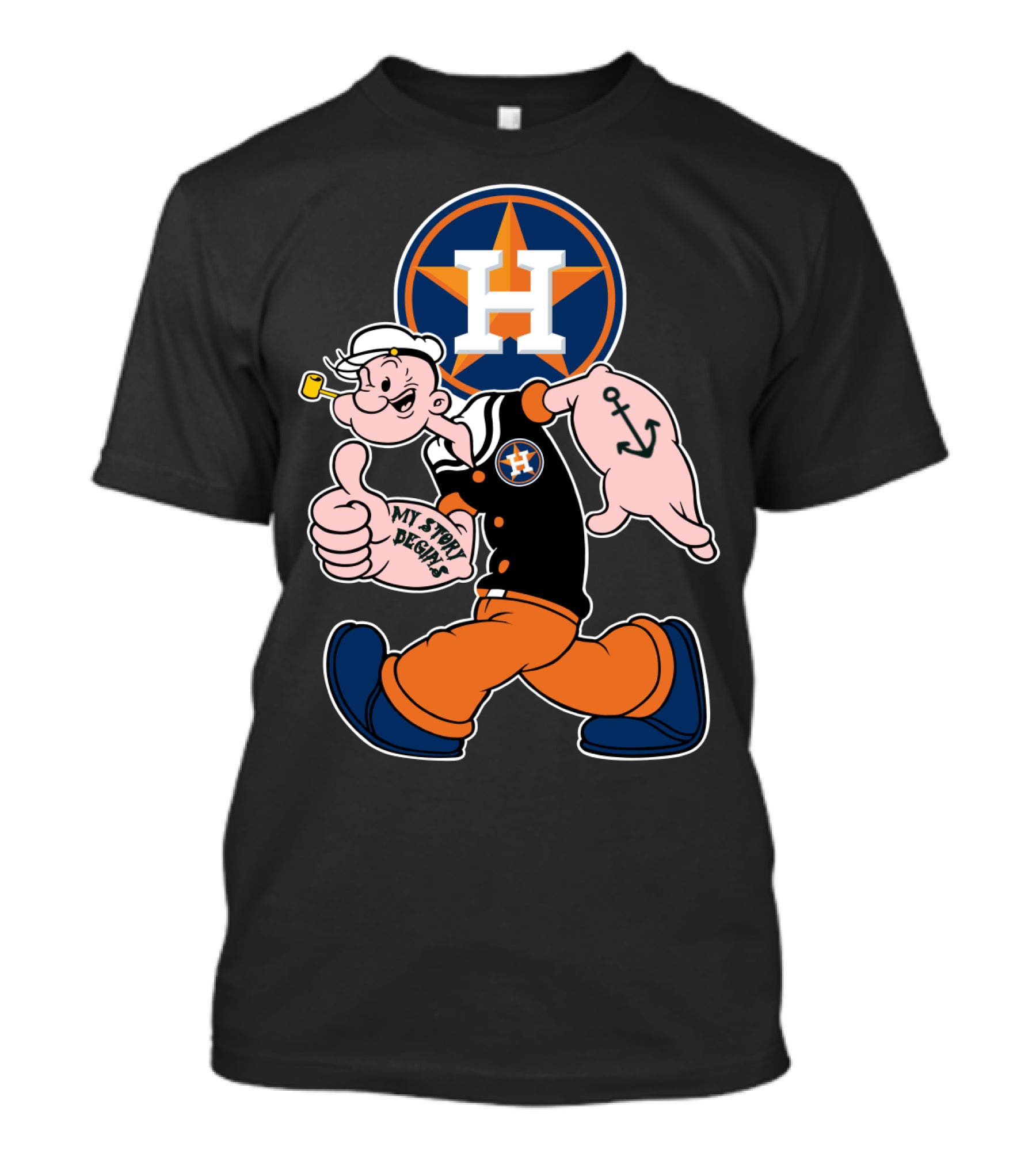 Houston Astros Popeye My Story Begins T-Shirt