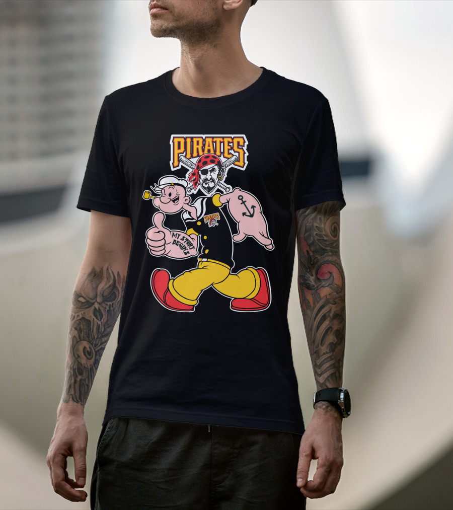 Pirates Popeye My Story Designs 51 Pittsburgh Pirates T-Shirt
