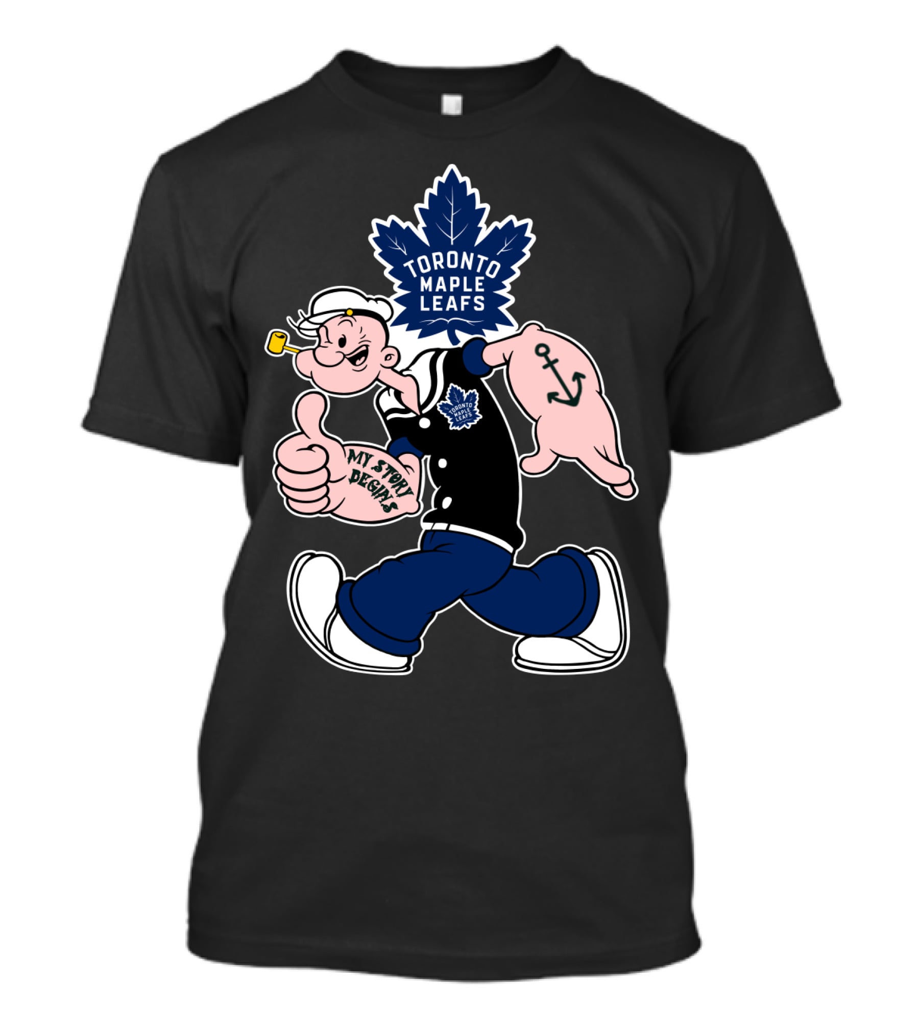 Toronto Maple Leafs Popeye My Story Begins T-Shirt