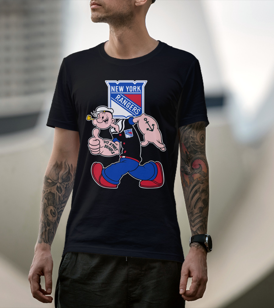 New York Rangers Popeye My Story Begins T-Shirt