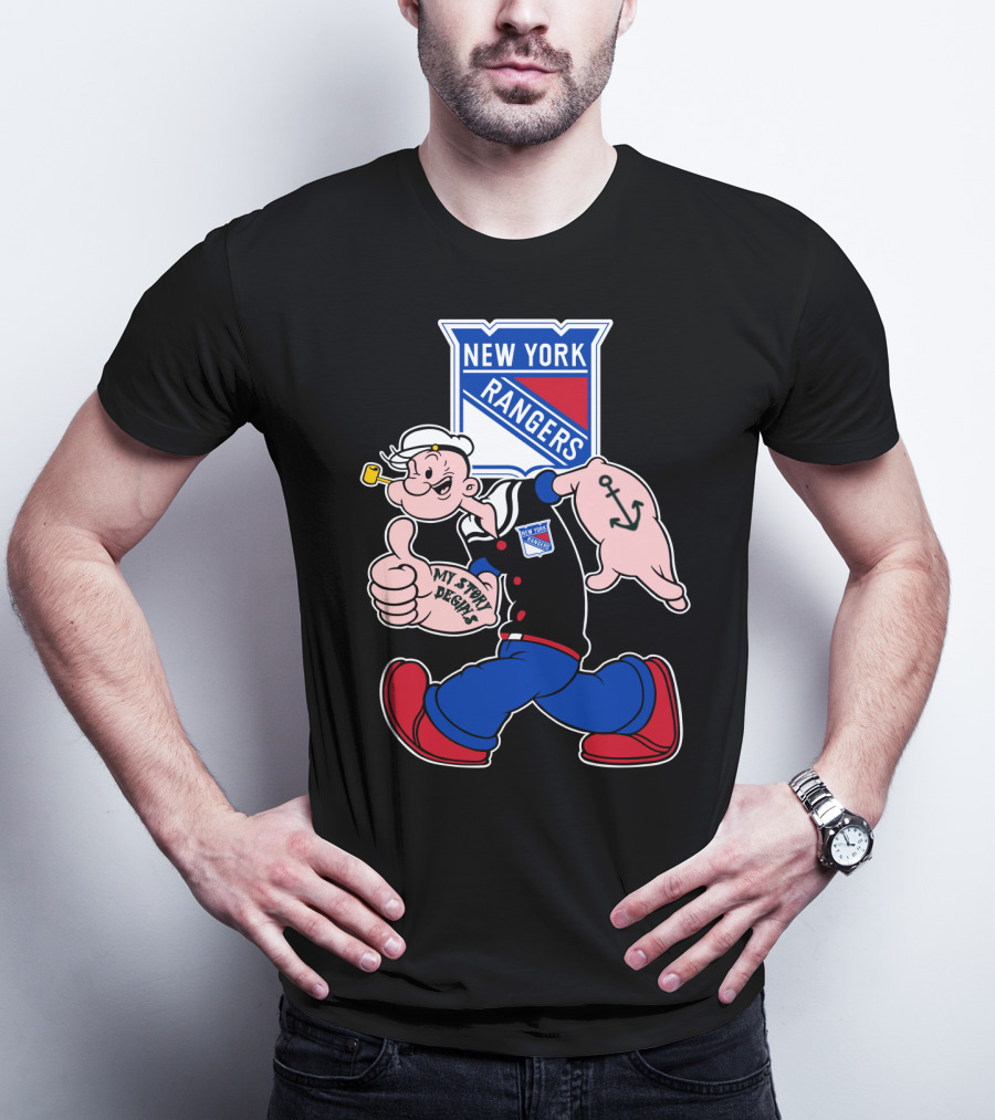New York Rangers Popeye My Story Begins T-Shirt