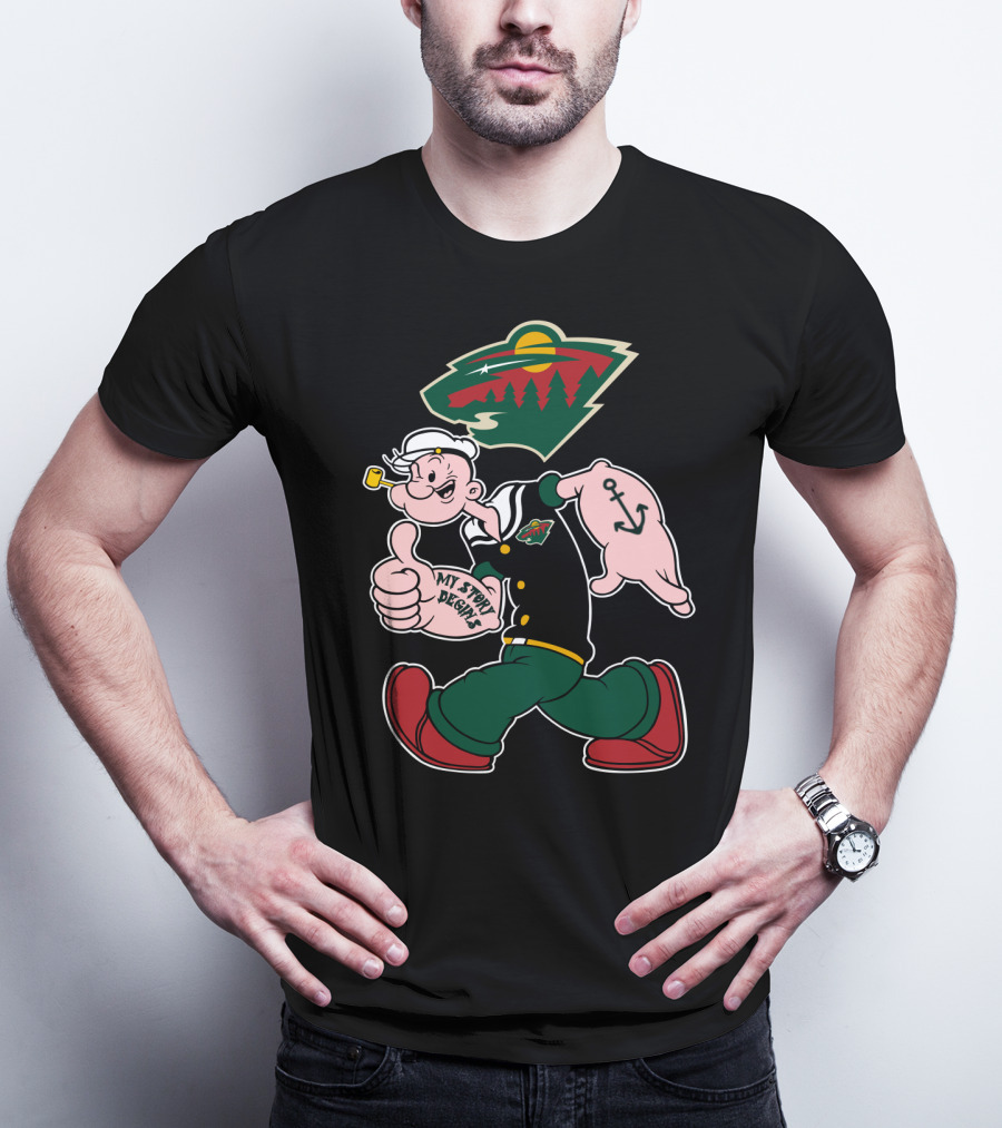 Minnesota Wild Popeye My Story Begins T-Shirt