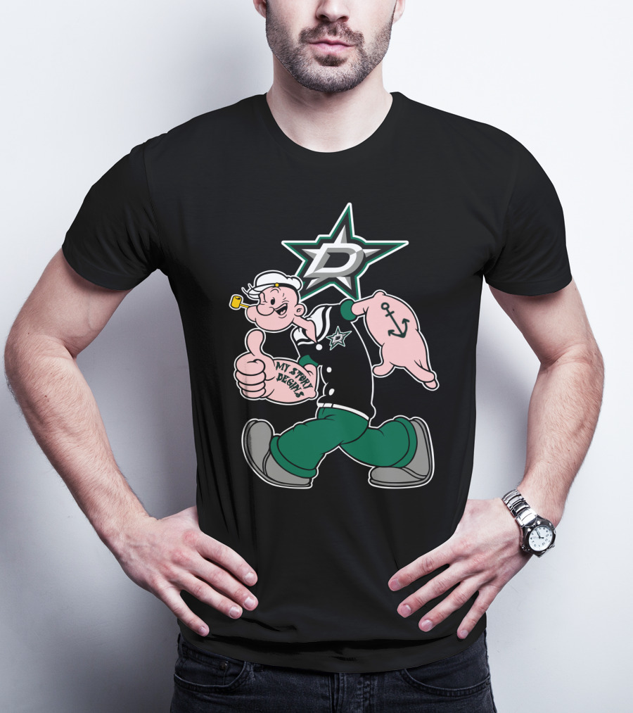 My Story Designs Dallas Stars Popeye Anchor 82 T-Shirt