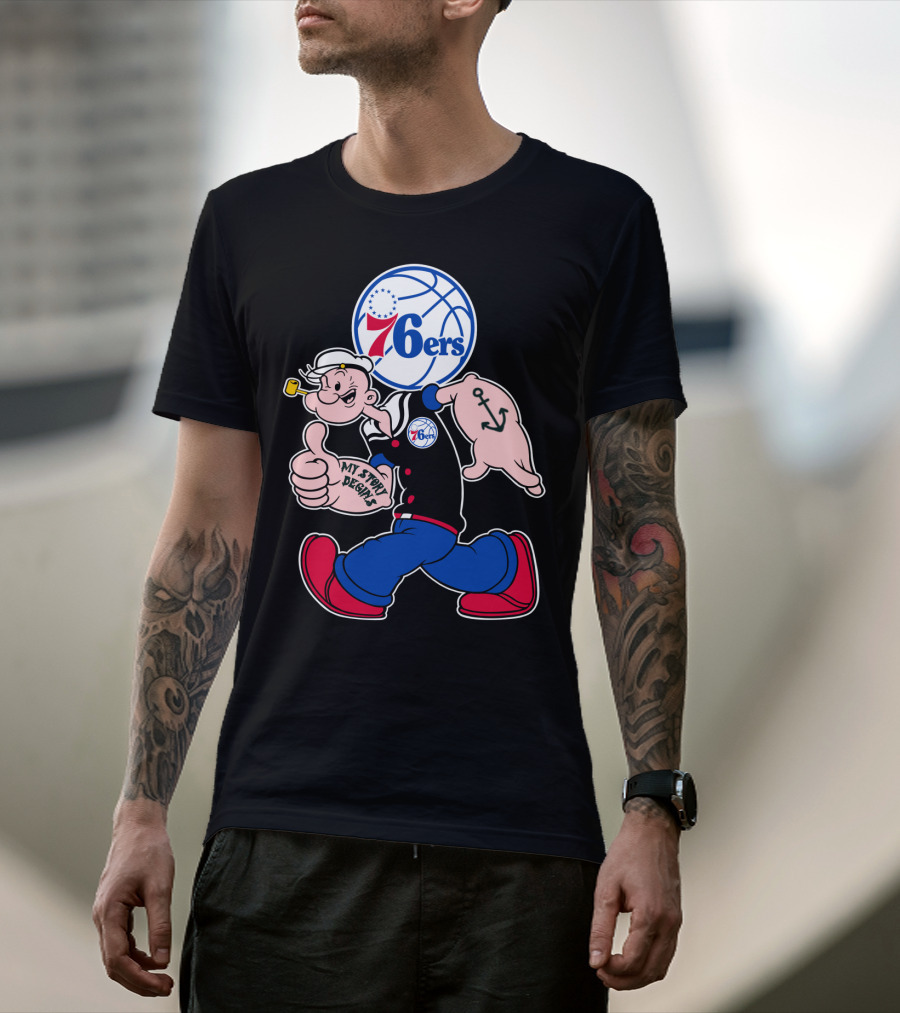 Philadelphia 76ers Popeye My Story Begins T-Shirt