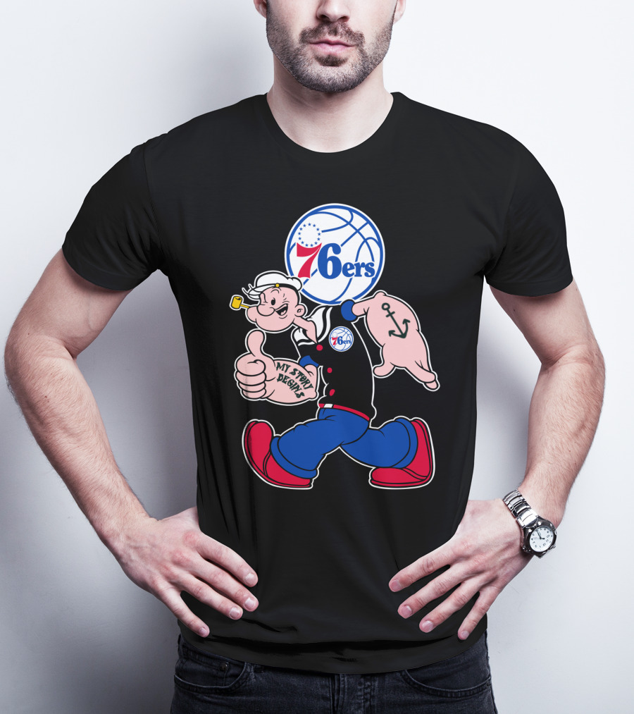 Philadelphia 76ers Popeye My Story Begins T-Shirt