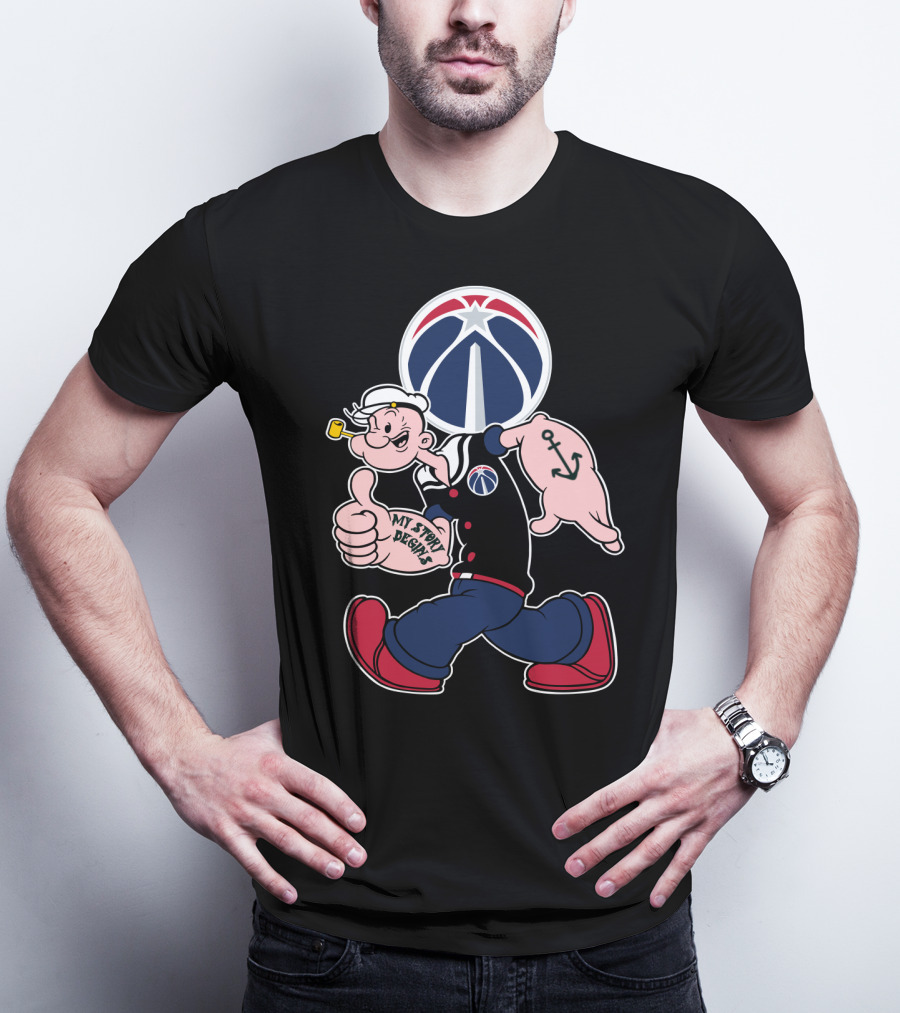 Washington Wizards Popeye My Story Designs T-Shirt