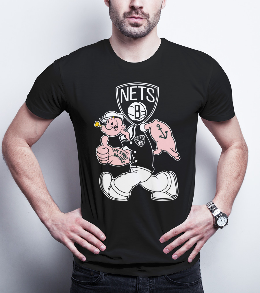Brooklyn Nets My Story Begins Popeye 120 T-Shirt