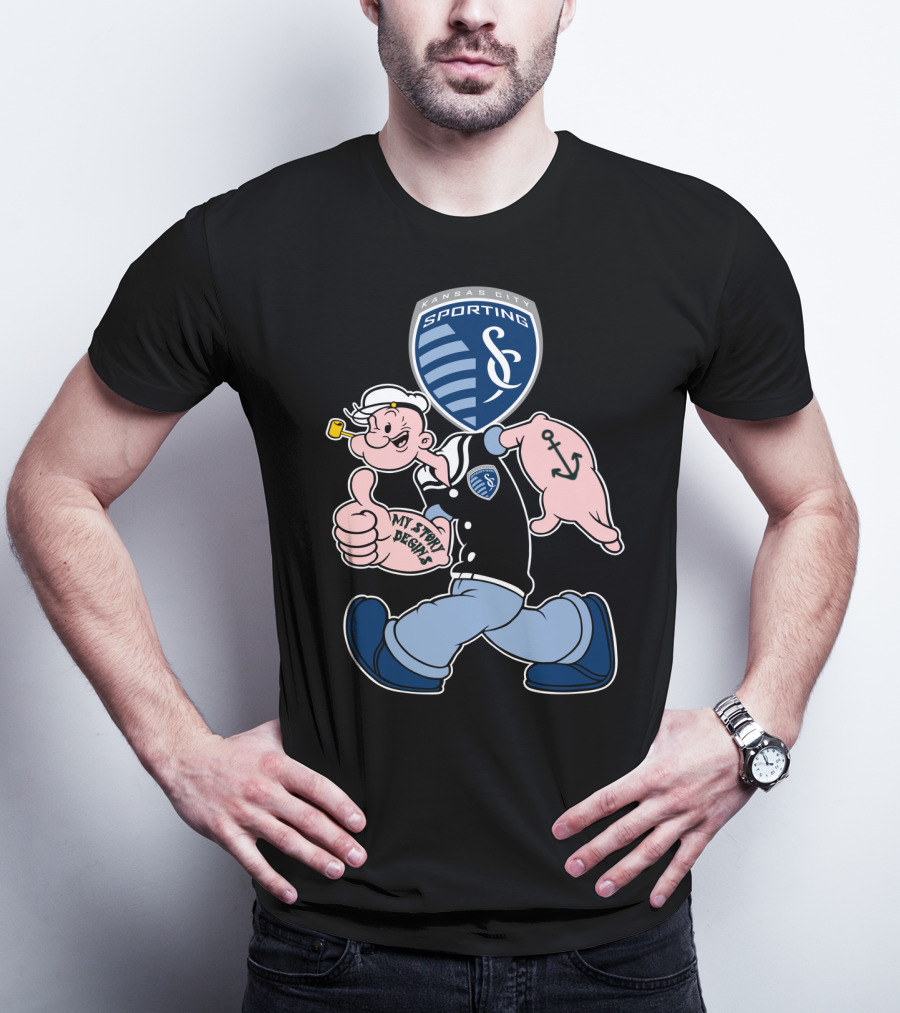 Sporting Kansas City 125 My Story Designs Popeye Style T-Shirt