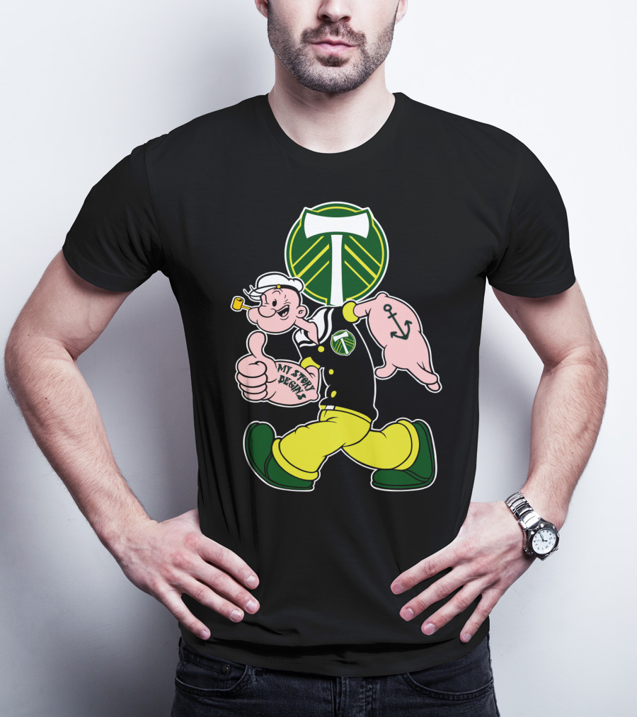 Portland Timbers My Story Designs Popeye Anchor T-Shirt