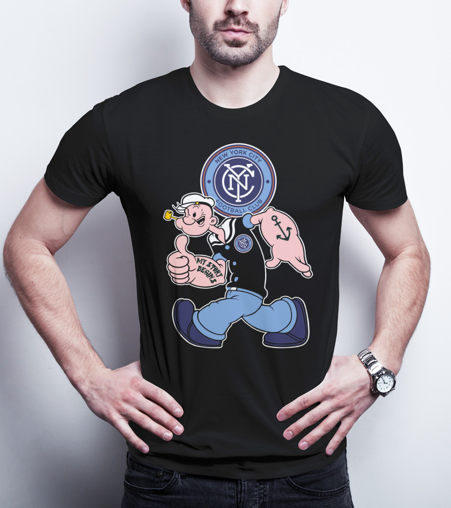 New York City Football Club Popeye My Story Begins T-Shirt