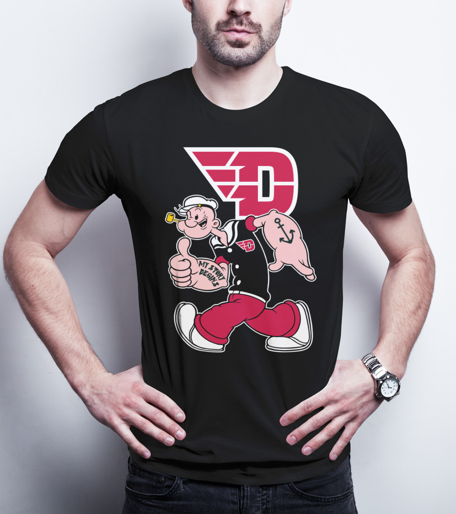 Dayton Flyers 176 Popeye Thumbs Up T-Shirt