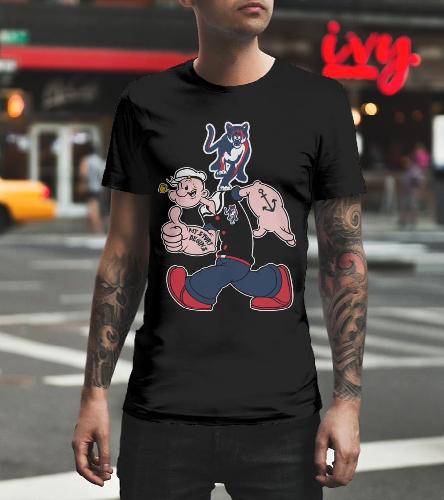 Popeye My Story Designs 177 Columbus St Cougars T-Shirt